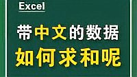 Excel带中文的数据求和,非常实用哦!