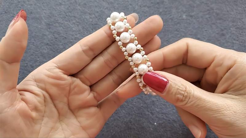 珍珠饰品DIY,珍珠串珠手链的编织