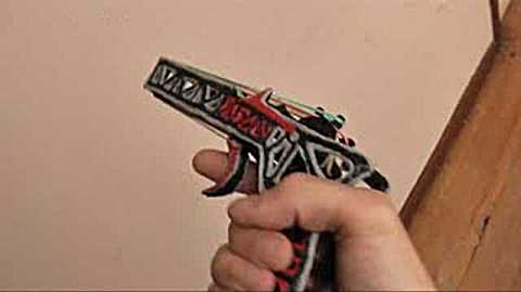 【极酷花园】" 8连发半自动橡皮筋手枪"模型的制作过程【3D打印笔...