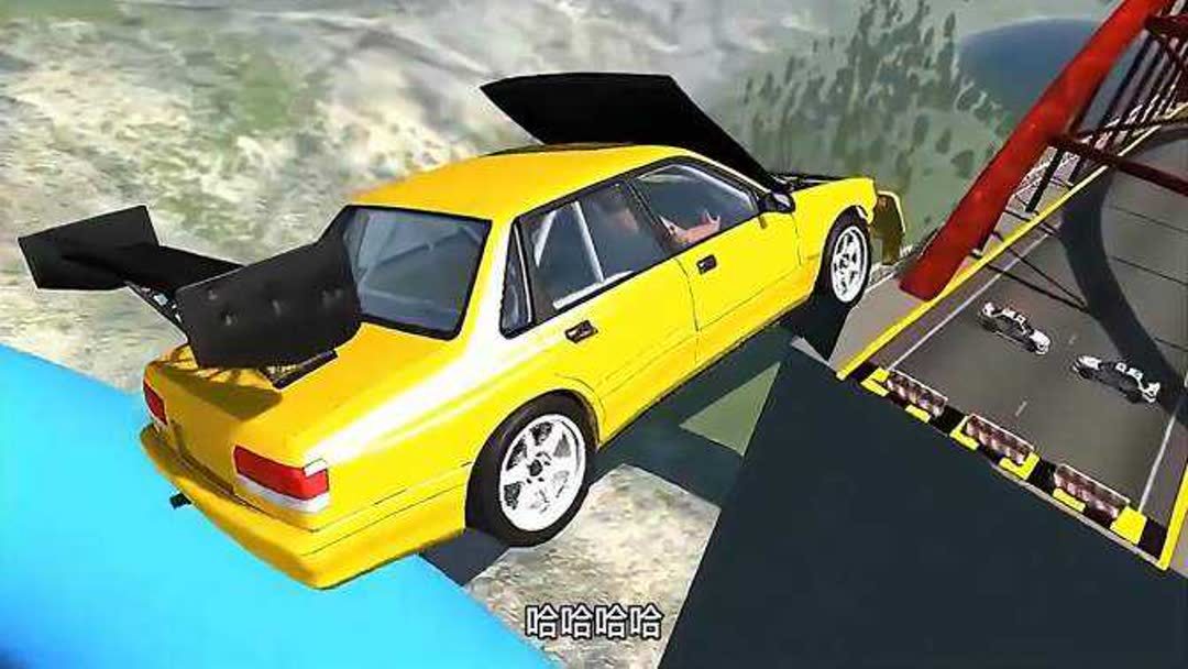 车祸模拟器,挑战难度再次升级,两个障碍物同时出现了