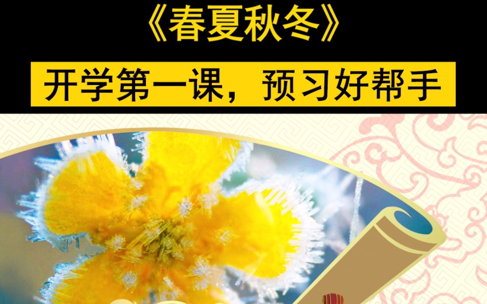 开学第一课《春夏秋冬》语文一年级下册同步精品教辅动画