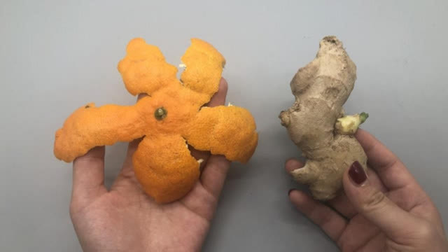 橘子皮加生姜泡水,真是厉害,解决了好多人的烦恼