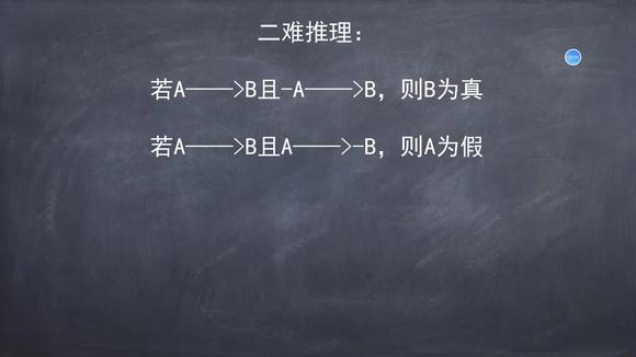 公考行测:二难推理,A》B且A》-B,A必然为假