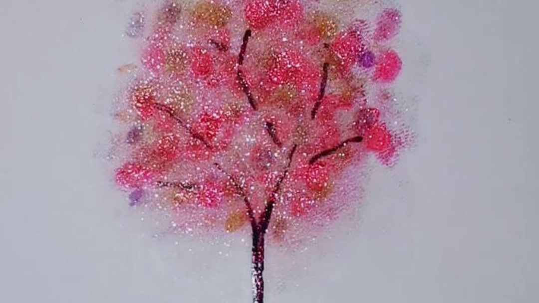 教你画超简单的樱花树