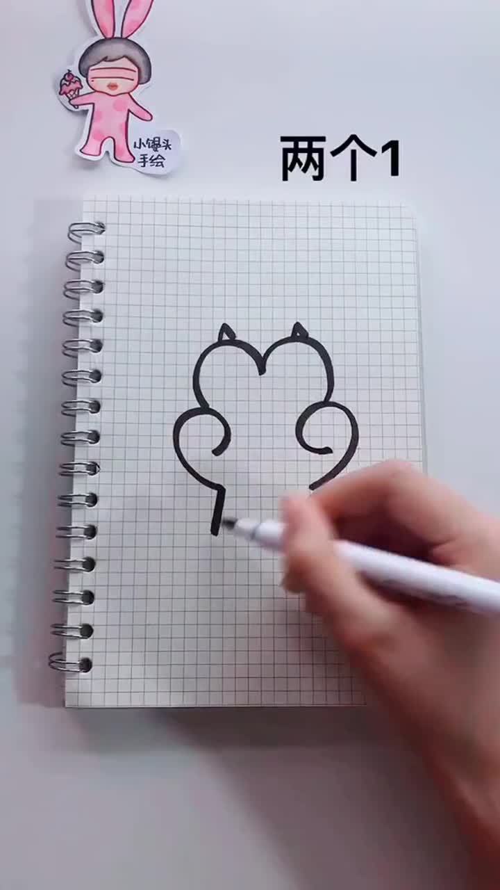 164. 三个数字就能学会的简笔画!
