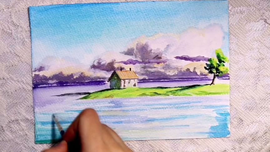 宫崎骏动漫电影《千与千寻》水彩画打卡教程