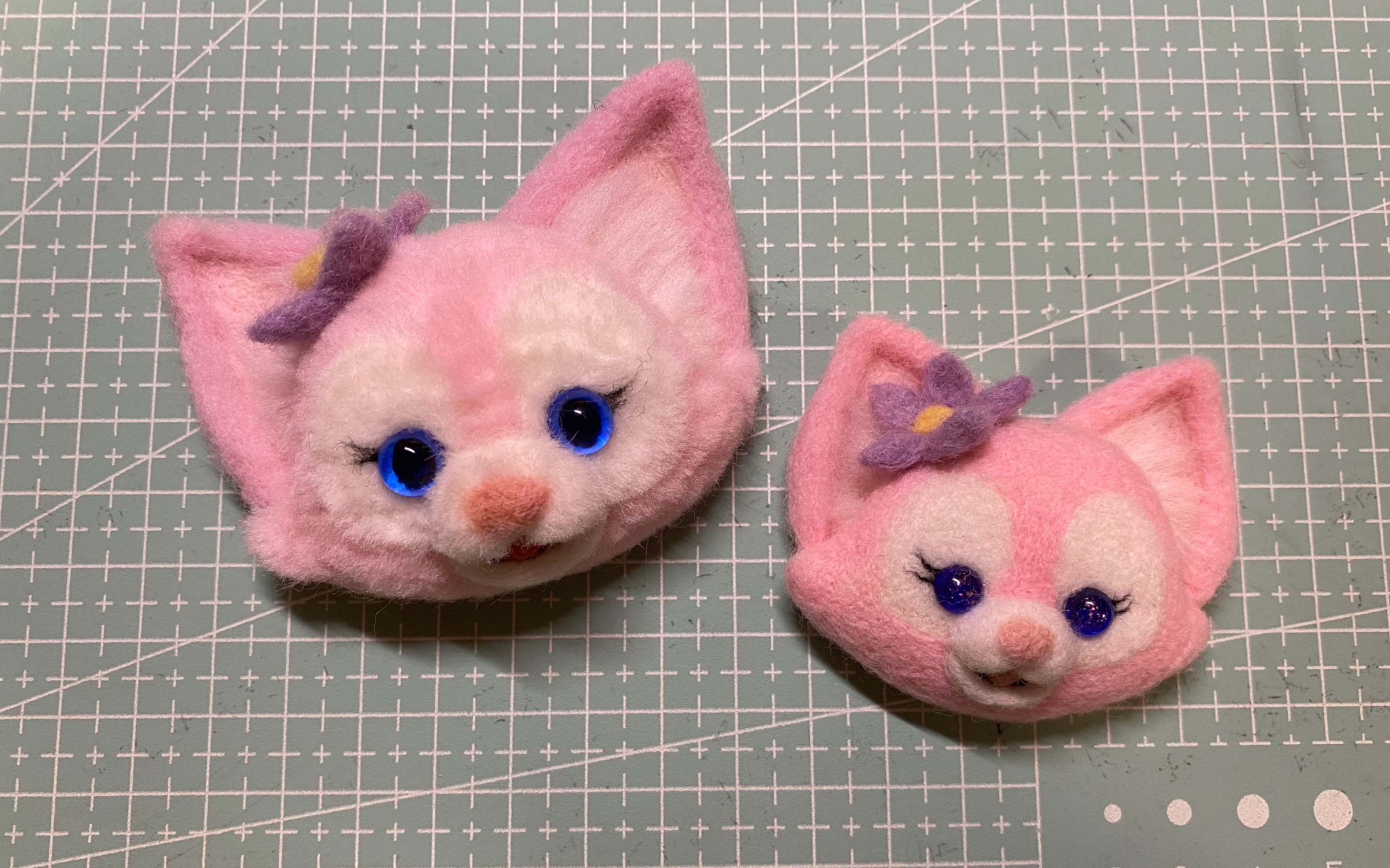 羊毛毡教程|植毛版玲娜贝儿羊毛毡教程