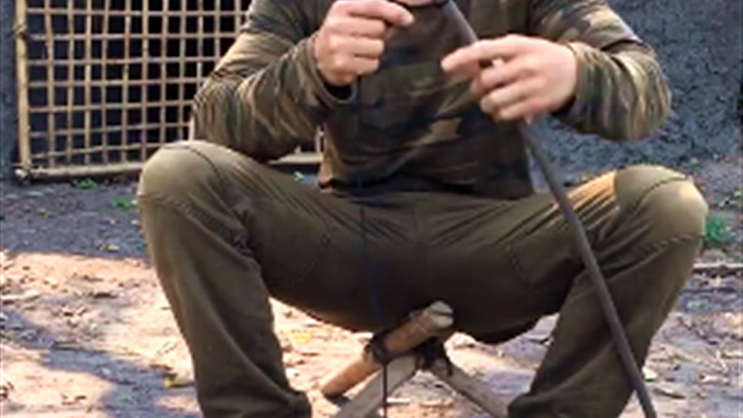 户外生存:教大家制作火弓钻木取火,野外生存利器