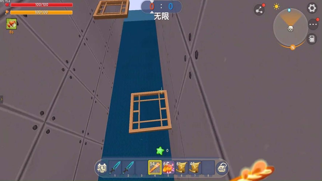 迷你世界:活塞木板门跑酷,有一点难度在这里,但是我们通过了!