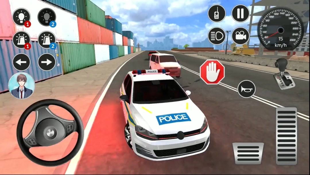 汽车模拟游戏 警车模拟器 看警车是怎么追踪的