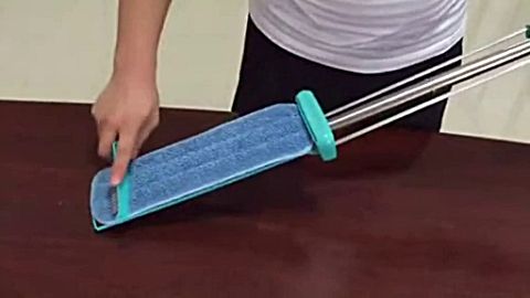 免沾手汲水平板拖把产品使用介绍说明