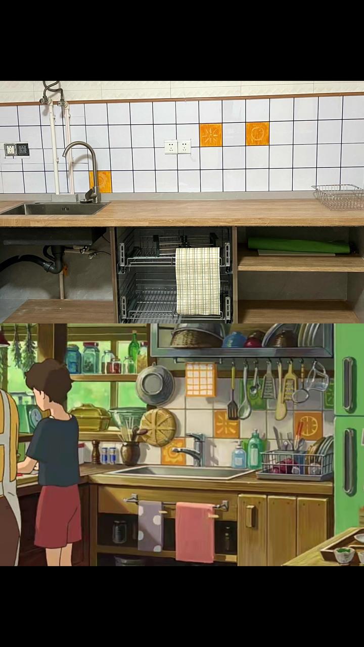 跟着动漫学改造3 自制了动画里的同款墙纸!想法子先把老妈稳住了,...