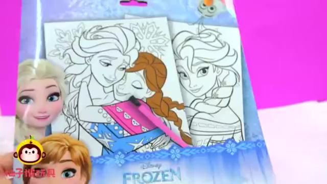 哇!好漂亮的迪士尼艾莎公主,一起帮她画上美美的颜色吧!