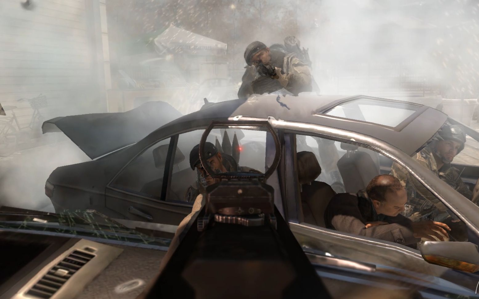 使命召唤8:撞击敌方军车的瞬间,我仅用4发子弹,杀了满车的人