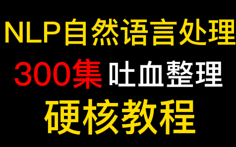【300集NLP自然语言处理教程】学不会UP直接跪!呕心沥血整理——...