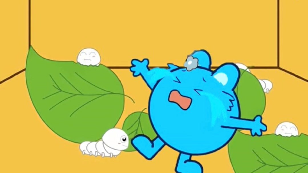 蚕宝宝咬伤了绿咕力 咕力咕力吖米果游戏