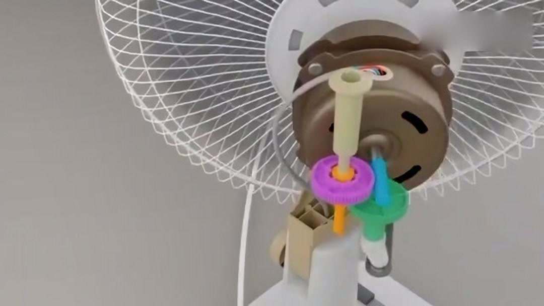 电风扇是如何控制摇头的,这个动画一遍就懂了