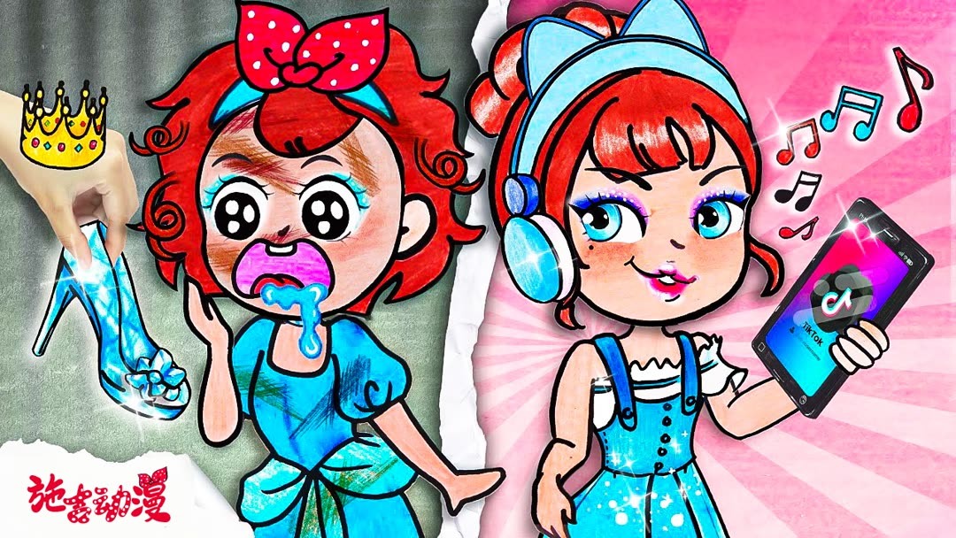 现代迪士尼公主vs原始迪士尼公主,灰姑娘的打扮