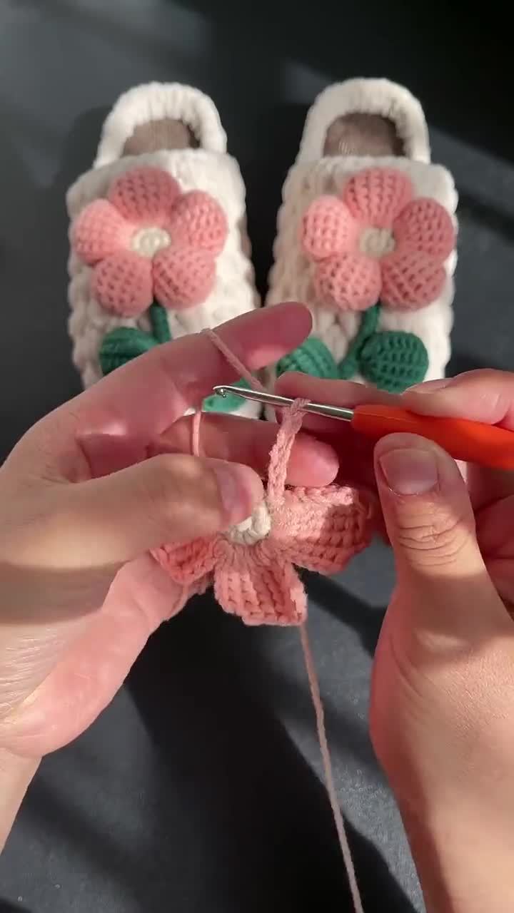 #手工编织拖鞋 #钩针拖鞋 #手工diy
