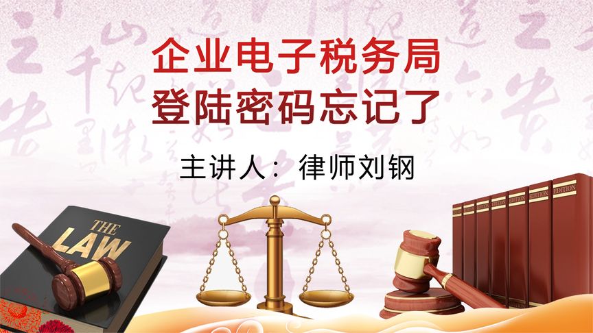 企业电子税务局登陆密码忘记了