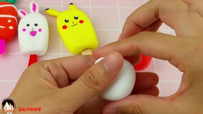 手把手教你DIY皮卡丘形象雪糕 小朋友们拿出超轻粘土一起手工做游戏吧