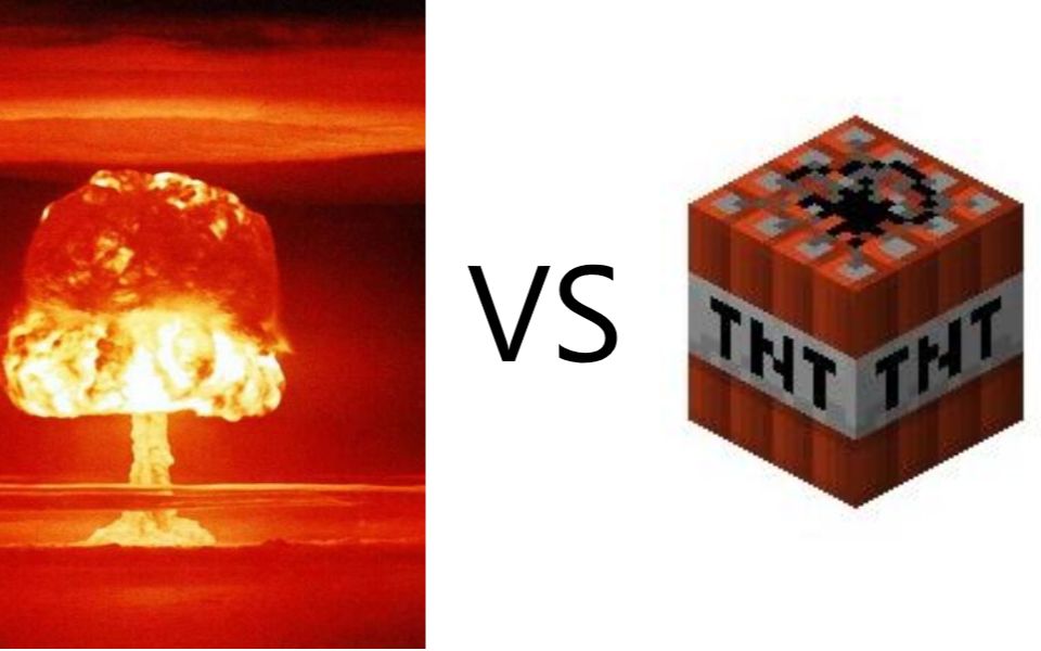 如果在我的世界中用TNT大陆爆炸模拟核弹…