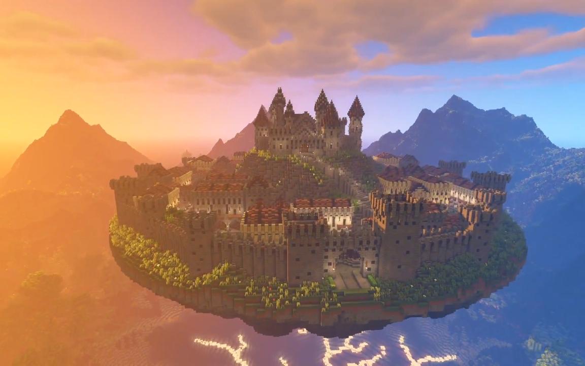 【我的世界建筑】中世纪浮空城城市城堡