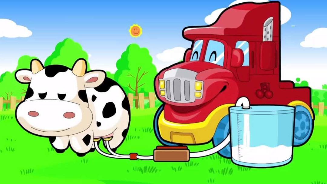 汽车总动员:小汽车好忙呀,要拯救小汽车出泥潭还要挤牛奶