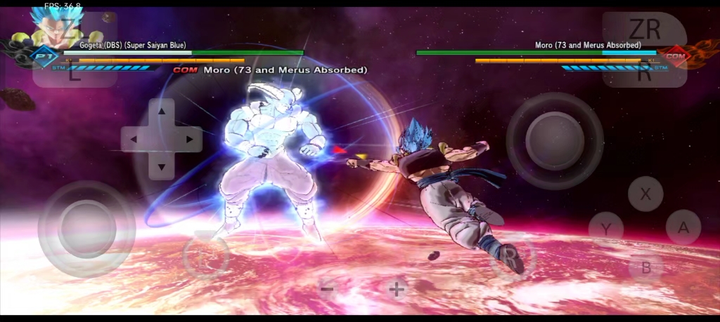 安卓yuzu模拟器试玩龙珠超宇宙2 超蓝悟吉塔(DBS)vs漫画摩罗!