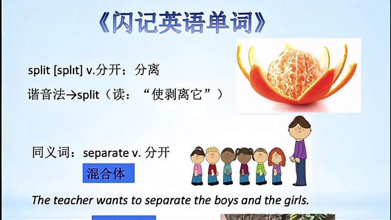 《闪记高考3500词》-split 分开;分离