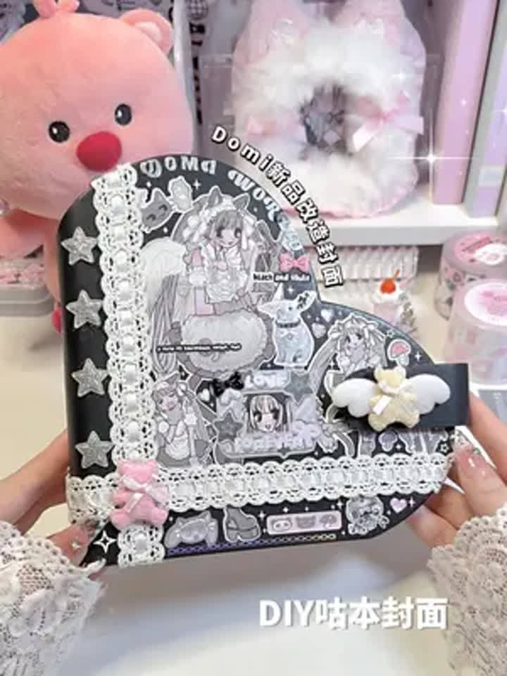 咕卡日常 万物皆可咕!domi贴纸改造我的咕本封面~#咕卡贴纸 #咕卡 #...