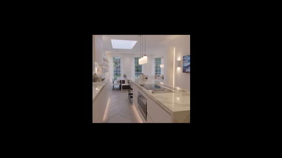 时尚简洁餐厨一体家居设计