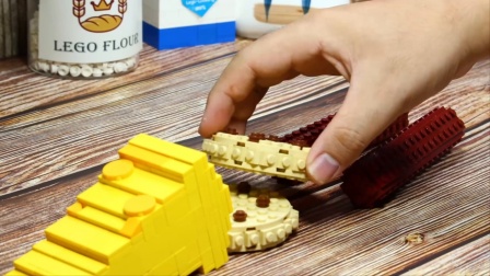 积木食玩趣味定格动画:美味的披萨