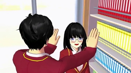 樱花校园模拟器:和校霸在图书馆约会,被赶到学校的妈妈发现