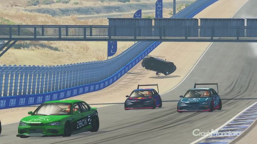 油门踩到底,模拟游戏中的惊险翻车场面