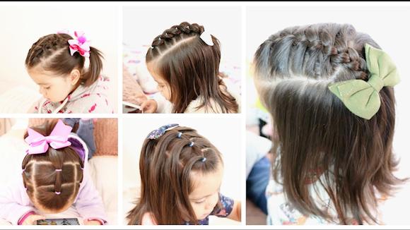 教你5款女孩短发编发教程,也适合六一舞台演出,手工编发教程