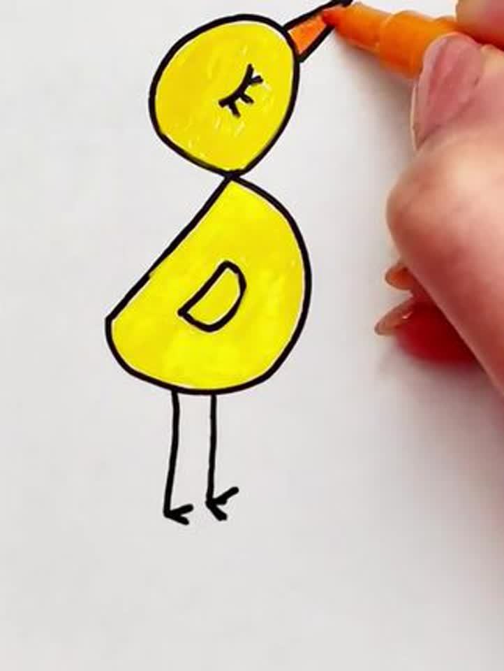 小鸡#跟着学画画 #简笔画 #每日一画 #一起学画画