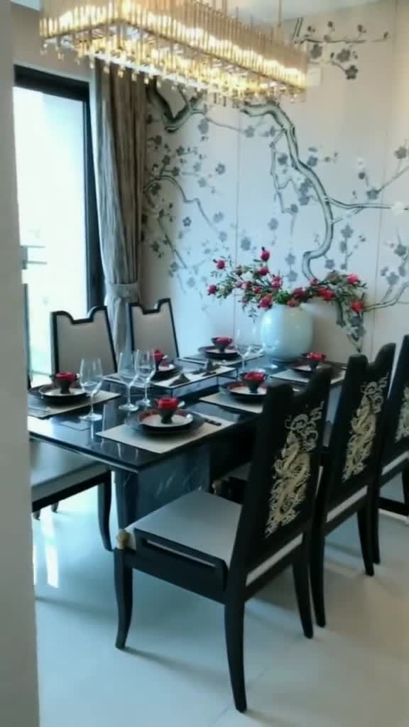 新中式,开放式厨房设计