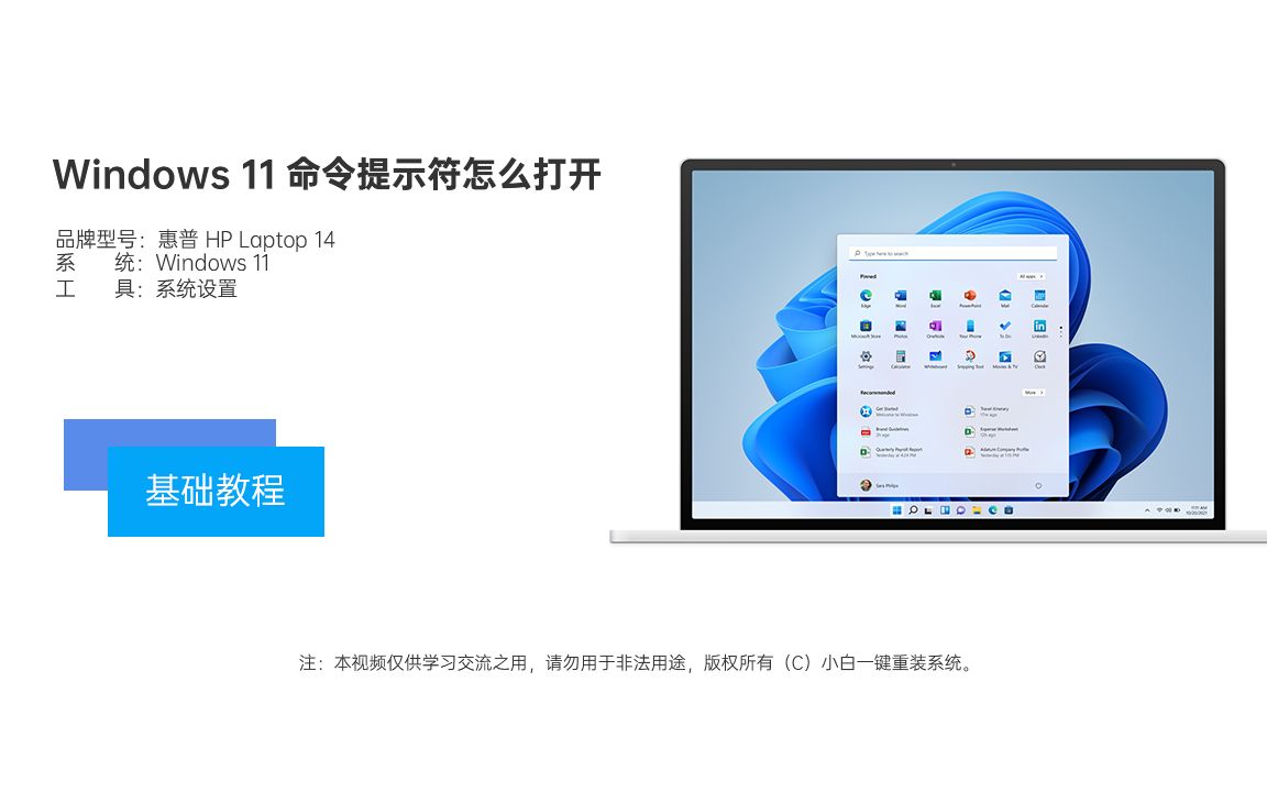 Windows 11 命令提示符怎么打开视频教程