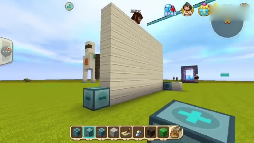 迷你世界联机 滑动的大门,坐上能升天