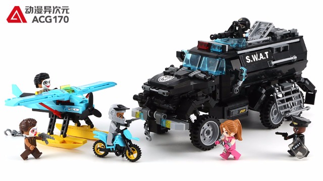 启蒙积木 警察系列 1930 除暴装甲车