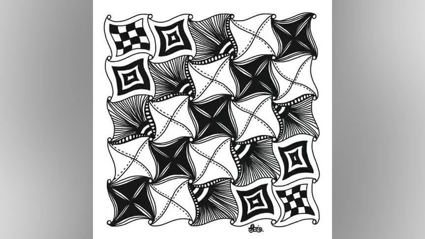 快乐要懂得分享,才能加倍的快乐#绘画 #禅绕画 #线条画简单易学