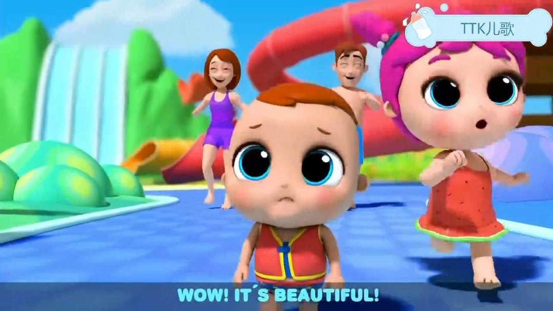 益智动画英语儿歌童谣《操场上的歌》等英文儿歌