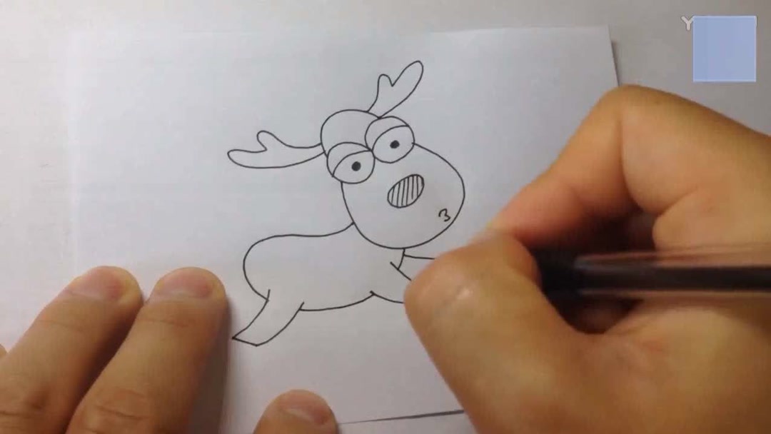 儿童简笔画动物篇,可爱小鹿的简单画法