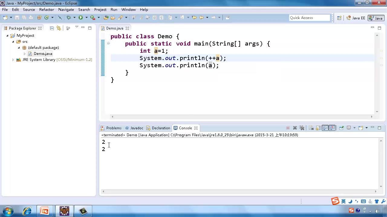 3.4.3 自增和自减运算符