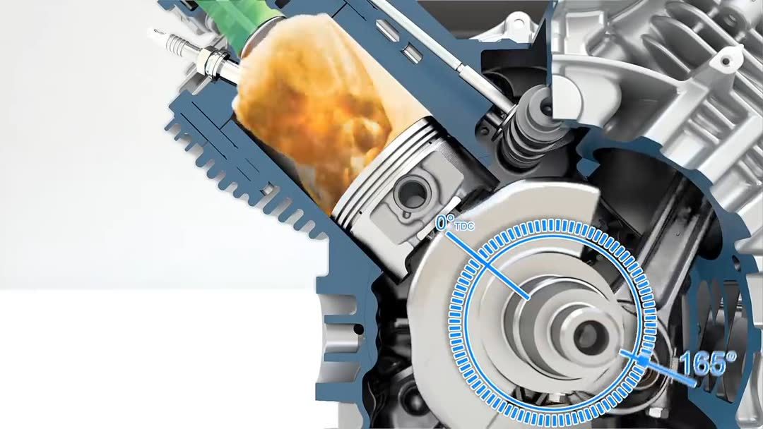 发动机活塞运动的动画演示,这次看的是真清楚