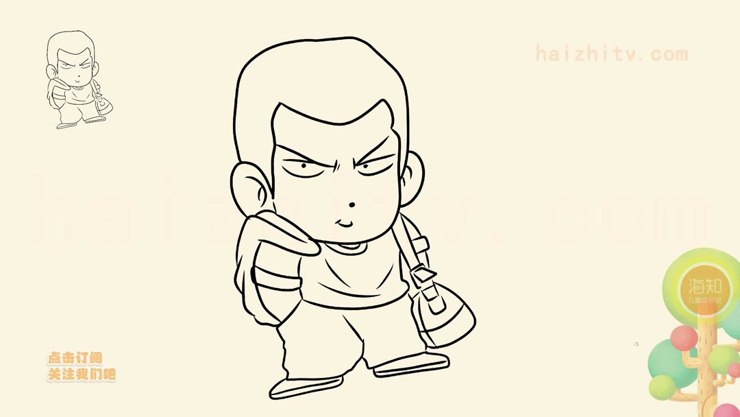 儿童绘画动画片,如何画_灌篮高手里的樱木花道Q版