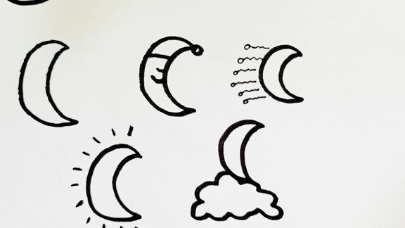#每日一画 #儿童简笔画 月亮不同的画法,你还会哪些画法