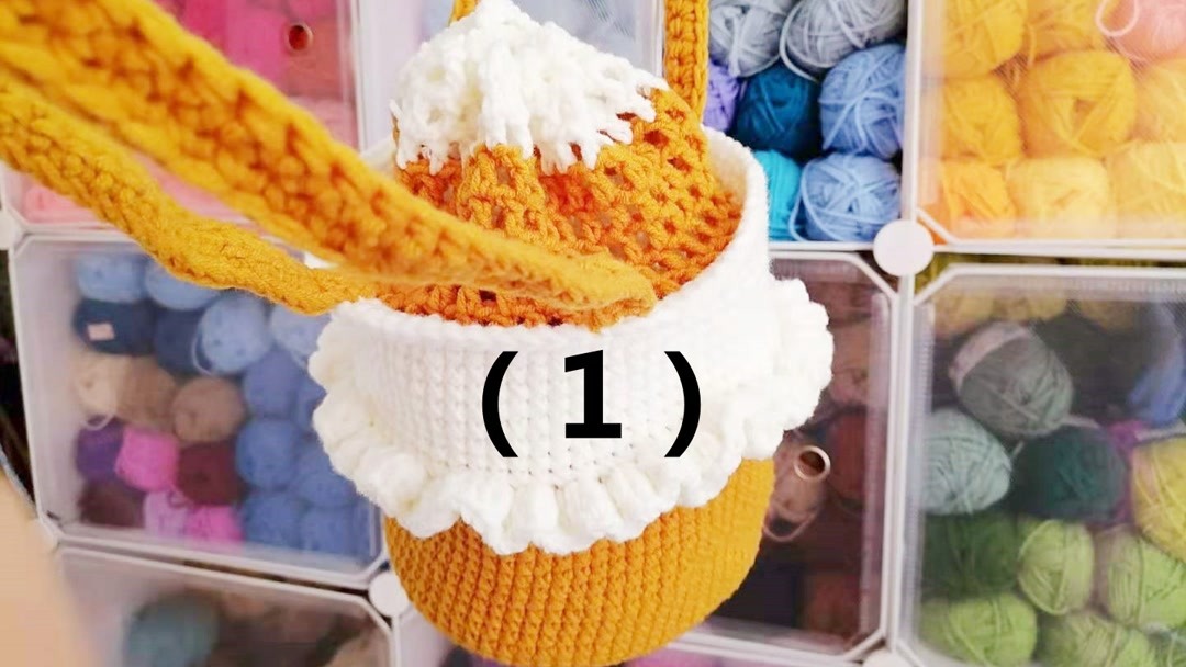 (1)简单好编织的包包钩针编织教程 实用又好看 赶紧编织一个吧