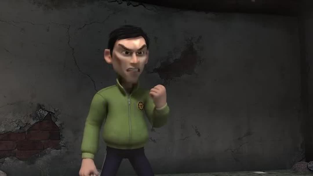 光头强和二狗打架挠痒痒,光头强获胜